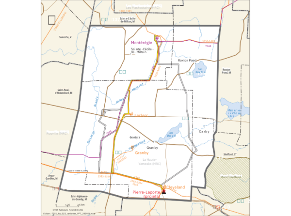 Hydro-Québec dévoile le tracé de la nouvelle ligne à haute tension à Granby - M105 - FM 104,9 ...